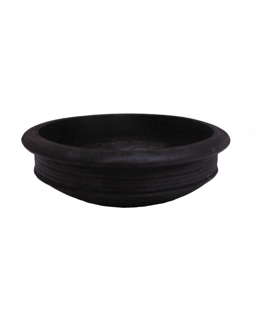 MANCHATTY,CLAY COOKING POT BLACK | Spice So Craft