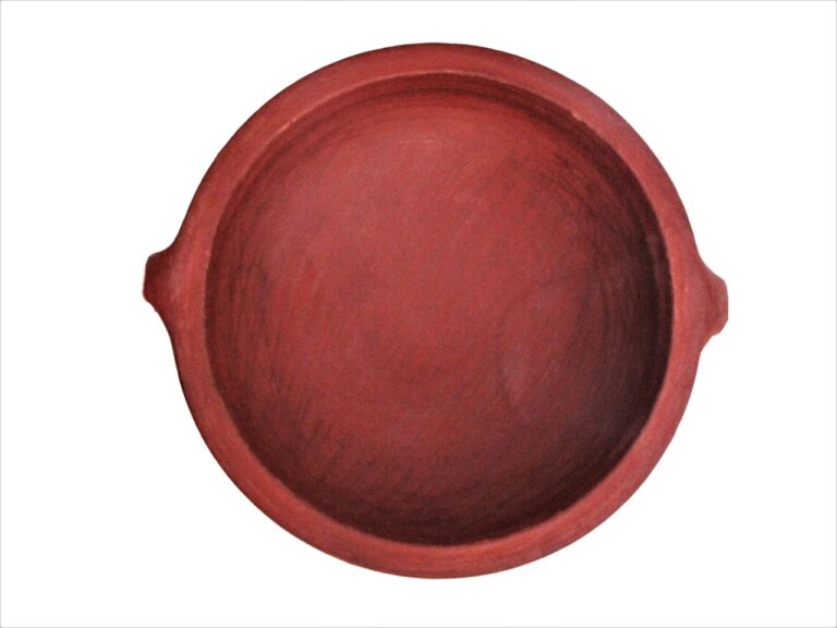 MANCHATTY,CLAY COOKING POT RED-with lower handle | Spice So Craft